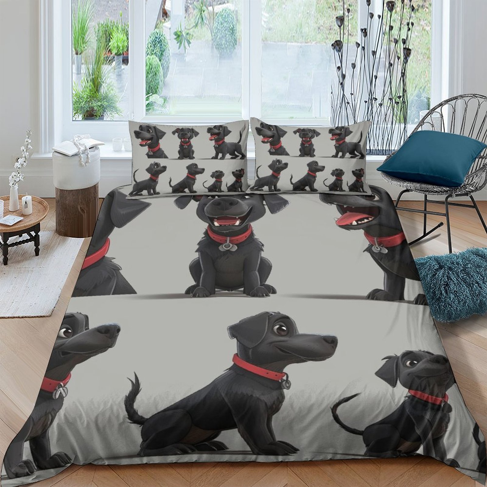 Dog Bedding Set 3D Printed Comforter Covers Duvet Cover Quilt Cover ...