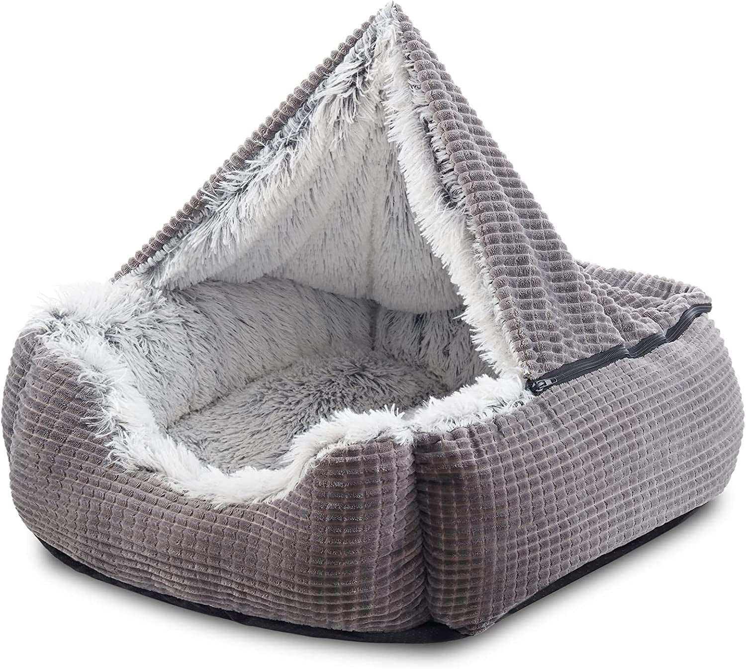 Dog Beds for Large Medium Small Dogs, Rectangle Cave Hooded Blanket ...