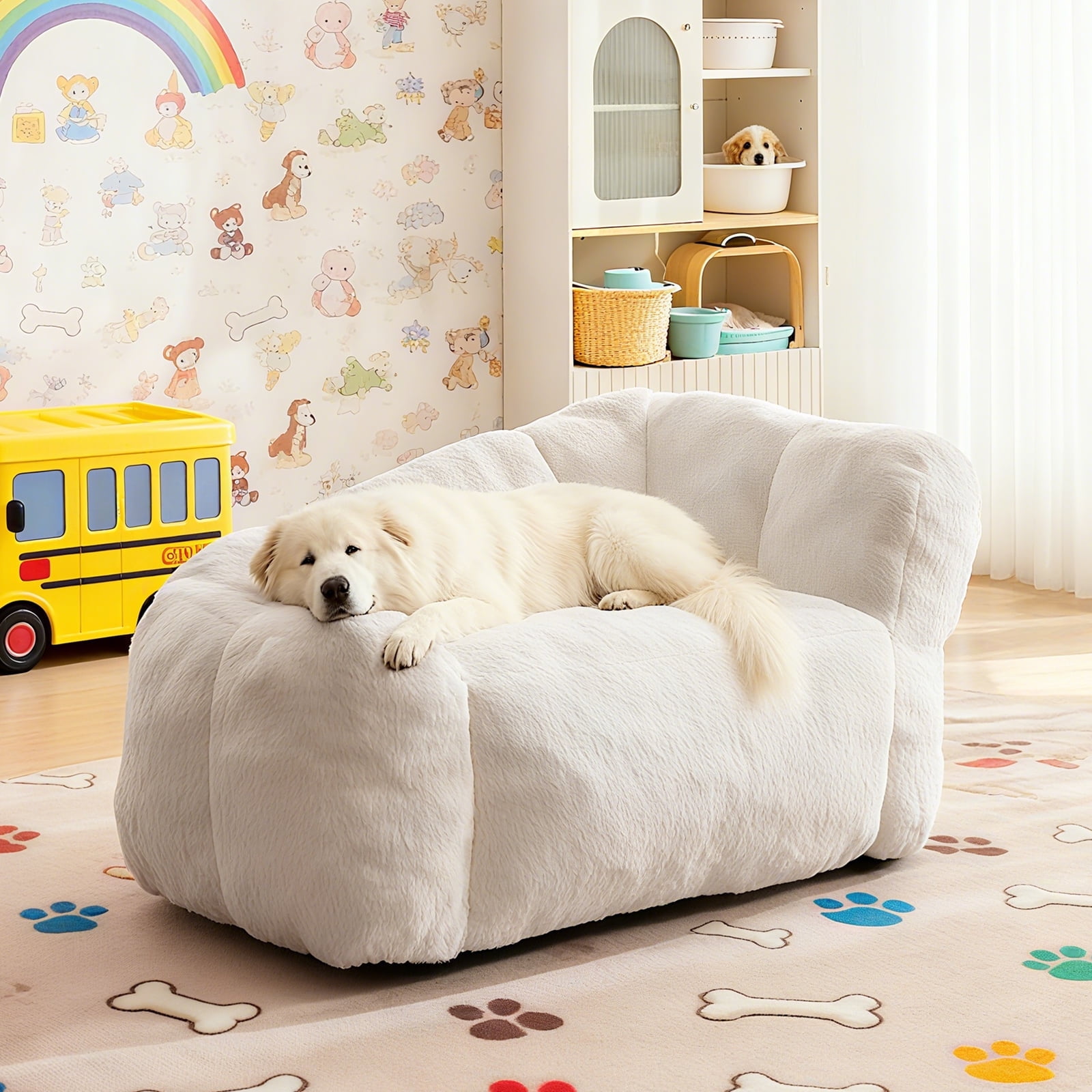 Dog Beds for Extra Large Medium Dogs, 51” Pets Sofa Support up to 130 ...
