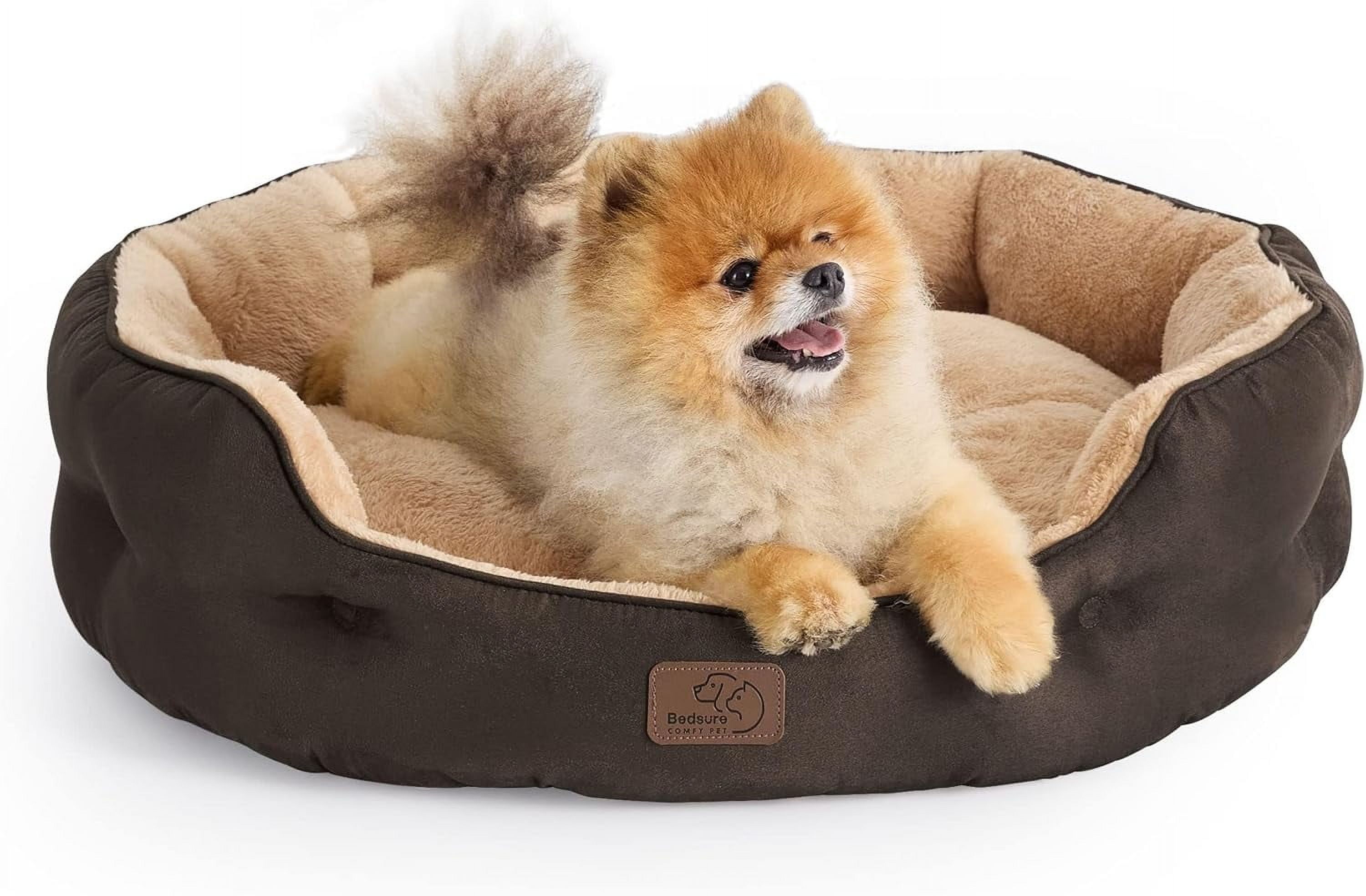 Dog Beds for Small Dogs - Round Cat Beds for Indoor Cats, Washable Pet ...