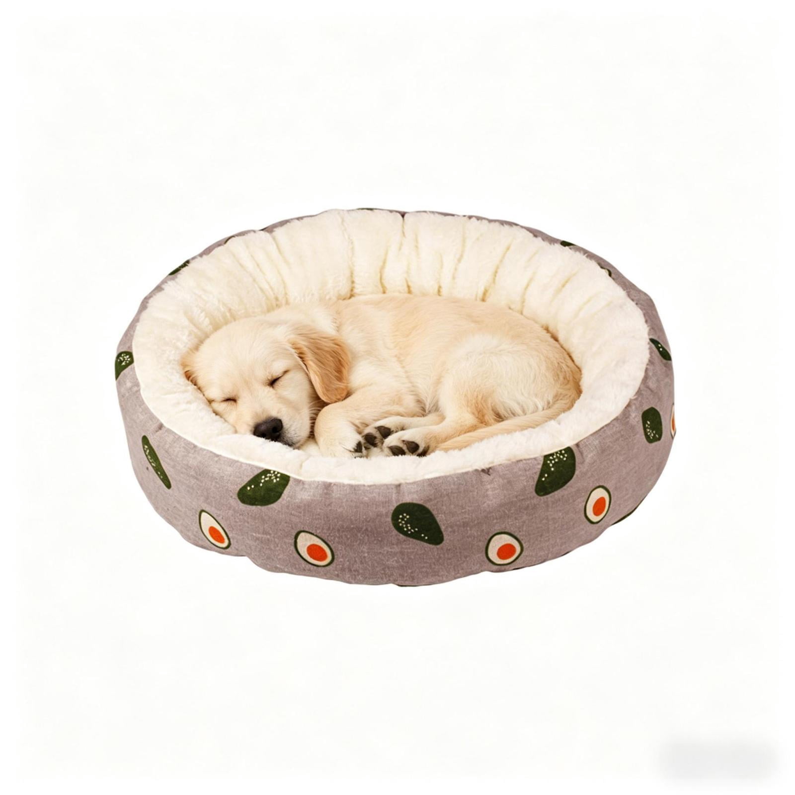 Dog Beds for Small Dogs - Round Cat Beds for Indoor Cats, Washable Pet ...