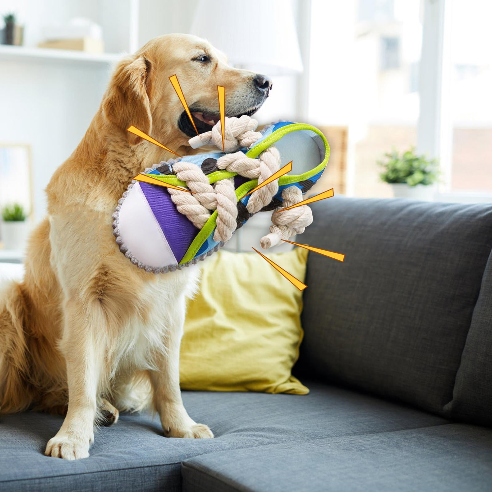 Dog Bite Tug Toy, Dog Toy Tug Toy, Squeaky Tear Resistant Playing ...