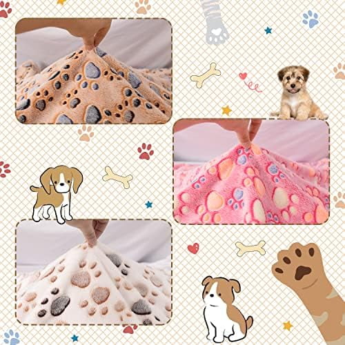 Dog Blankets for Large Dogs, Upgraded 3 Pack Dogs Cat Blanket Washable ...