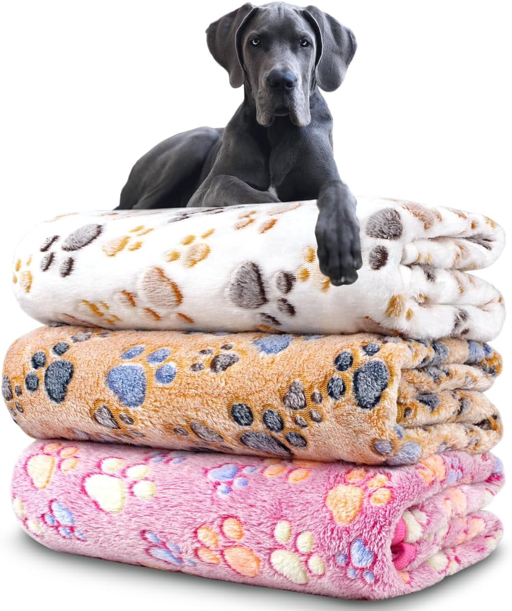 Dog Blankets for Medium Large Dogs, 3 Pack Dog Blanket Washable 41" x ...