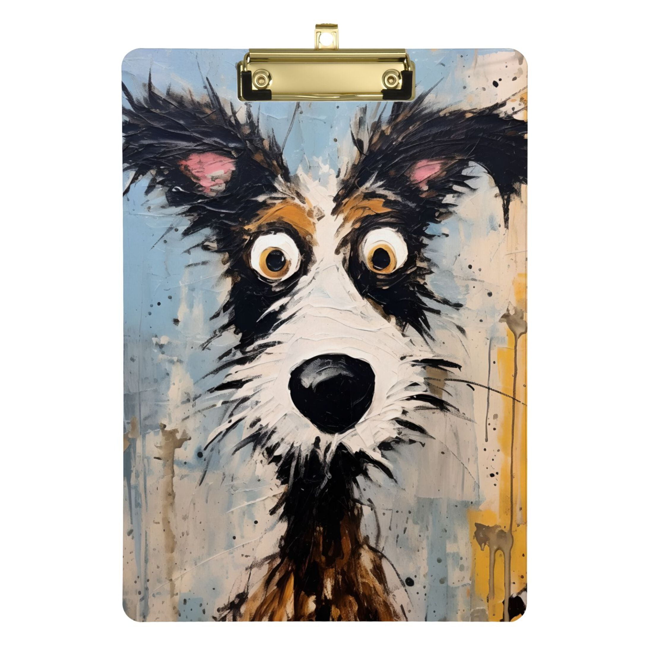 Dog Blue Acrylic Clipboards 12 x 9 Inch A4 Size with Low Profile Clip ...