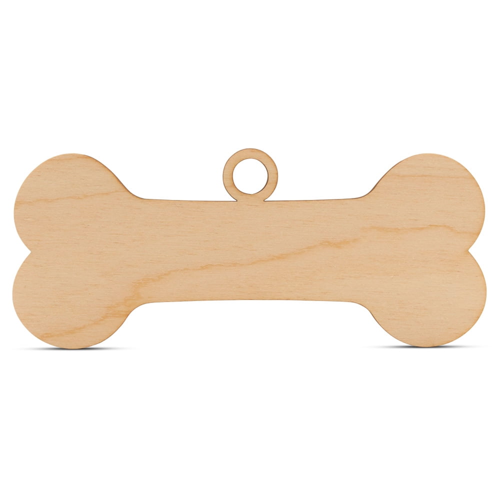 Dog Bone Christmas Ornament 4 inch, Pack of 25 Wood Dog Bones Small ...