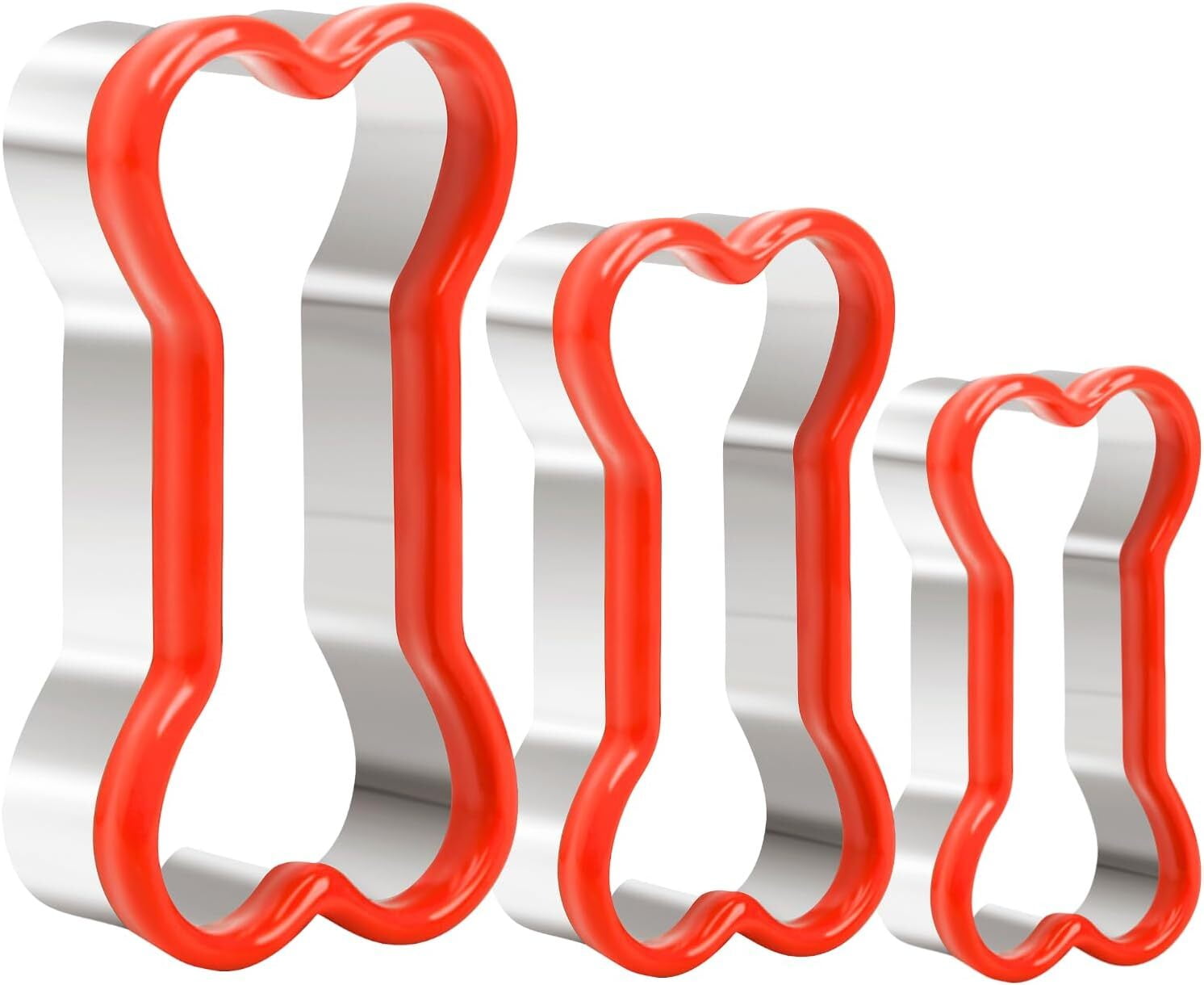 Dog Bone Cookie Cutters Set of 3, Dog Treats Cookie Cutter, Biscuit Dog ...