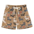 Dog Bone Dog Food Pattern Swim Trunks Quick Dry Beach Pool Board Shorts ...