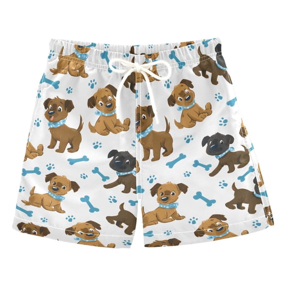 Dog Bone Footprint Pattern Swim Trunks Quick Dry Beach Pool Board ...
