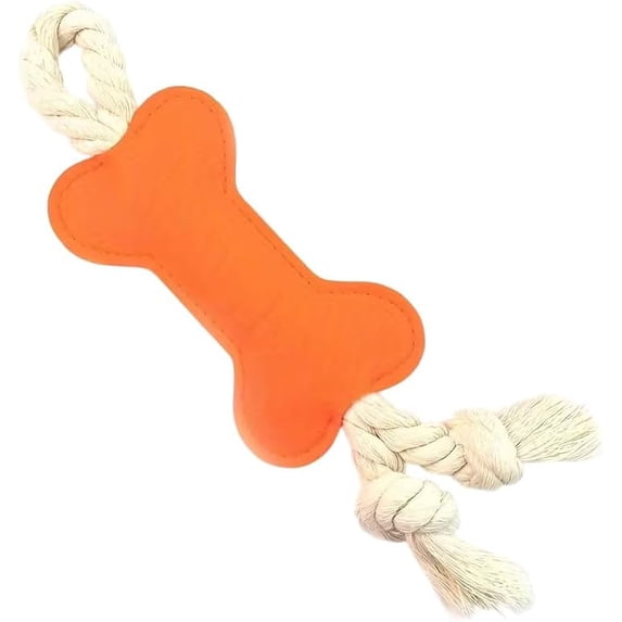 Dog Bone Rope Toy with Cotton Handles, Interactive Chew Toy for Teeth ...