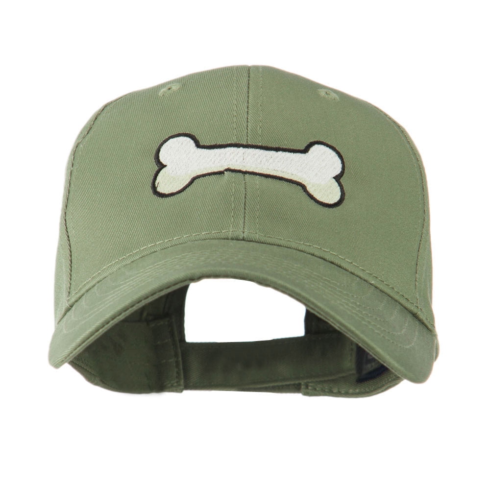 Dog Bone Shape Embroidered Cap - Olive OSFM - Walmart.com