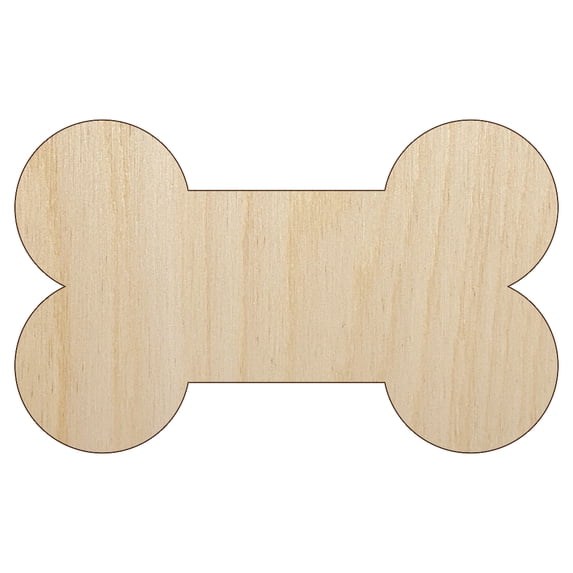 Dog Bone Wood Shape Unfinished Piece Cutout Craft DIY Projects - 4.70 ...