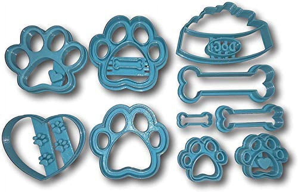 Dog Bone and Paw Limited Edition Cookie Cutter Set of 10- Fast Shipping ...