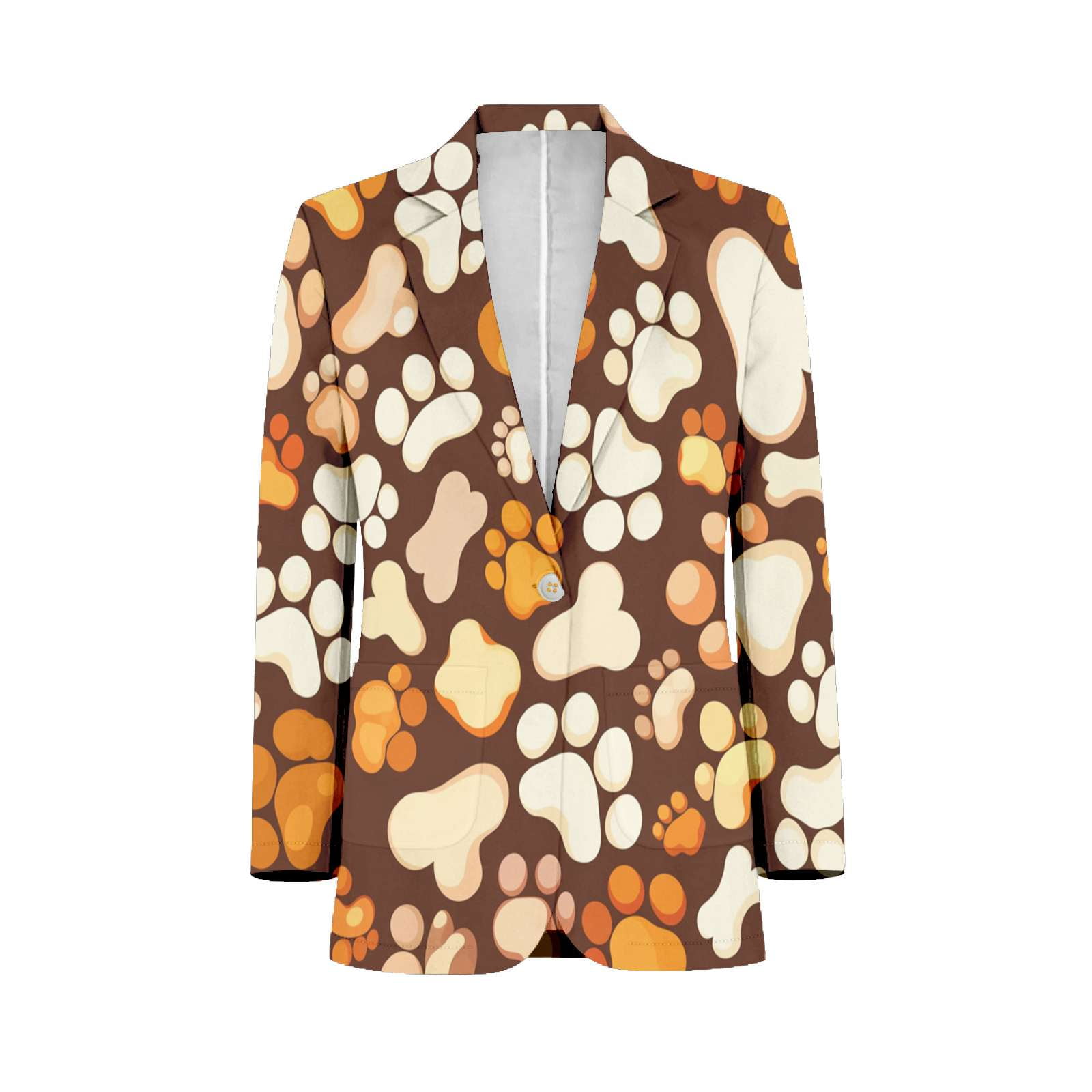 Dog Bones And Paw Prints Customized Men's Suits full man Shawl Collar ...