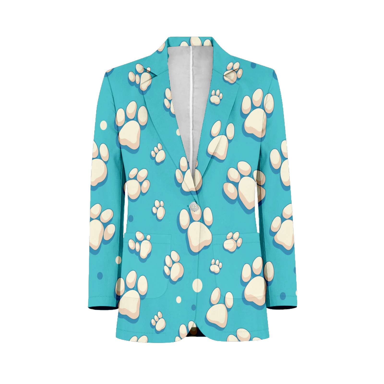 Dog Bones And Paw Prints Customized Men's Suits full man Shawl Collar ...