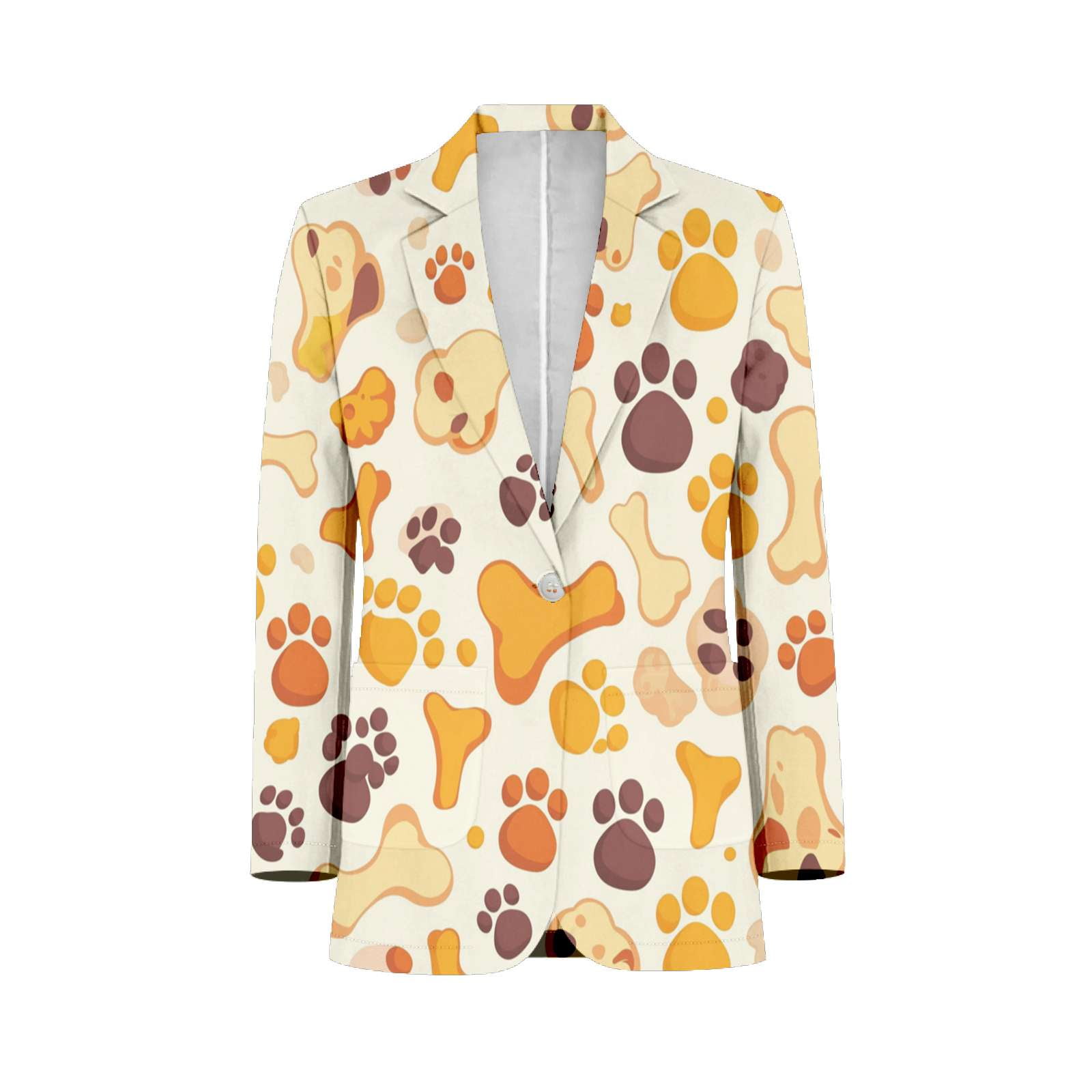 Dog Bones And Paw Prints Customized Men's Suits full man Shawl Collar ...
