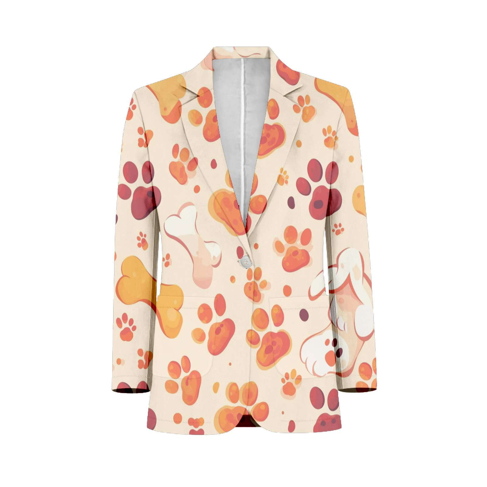 Dog Bones And Paw Prints Customized Men's Suits full man Shawl Collar ...