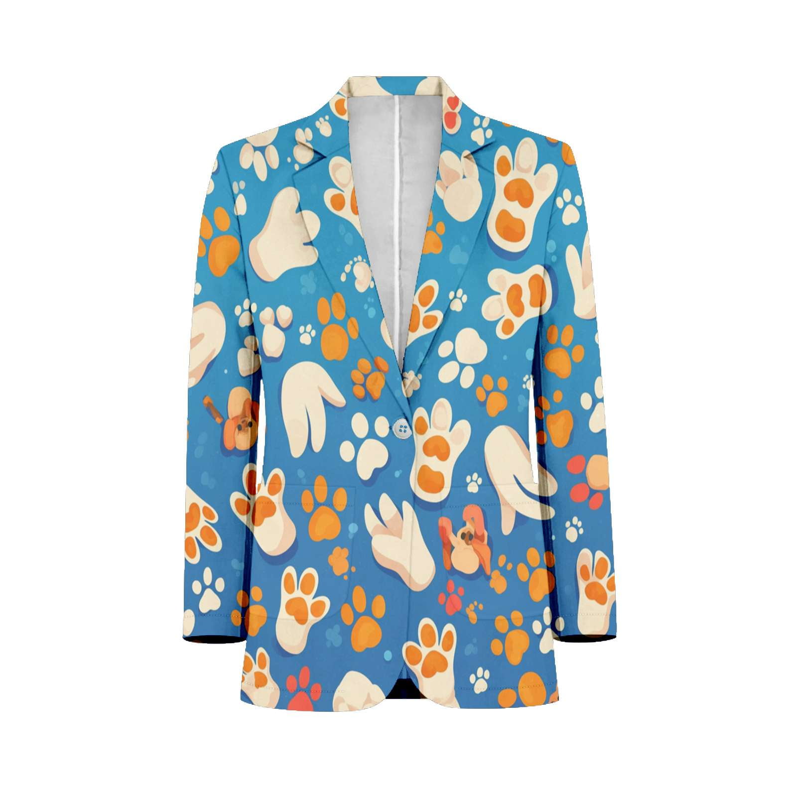 Dog Bones And Paw Prints Customized Men's Suits full man Shawl Collar ...