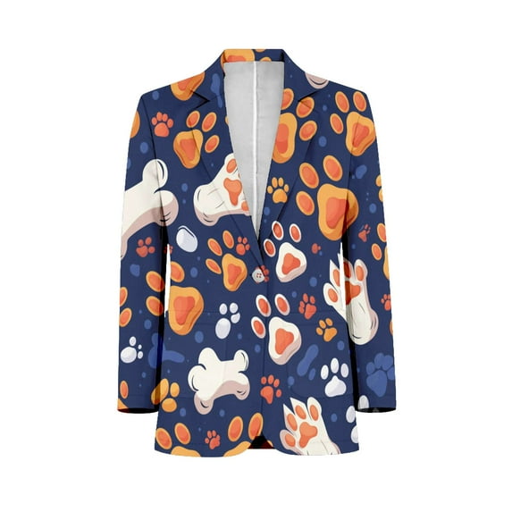 Dog Bones And Paw Prints Customized Men's Suits full man Shawl Collar ...