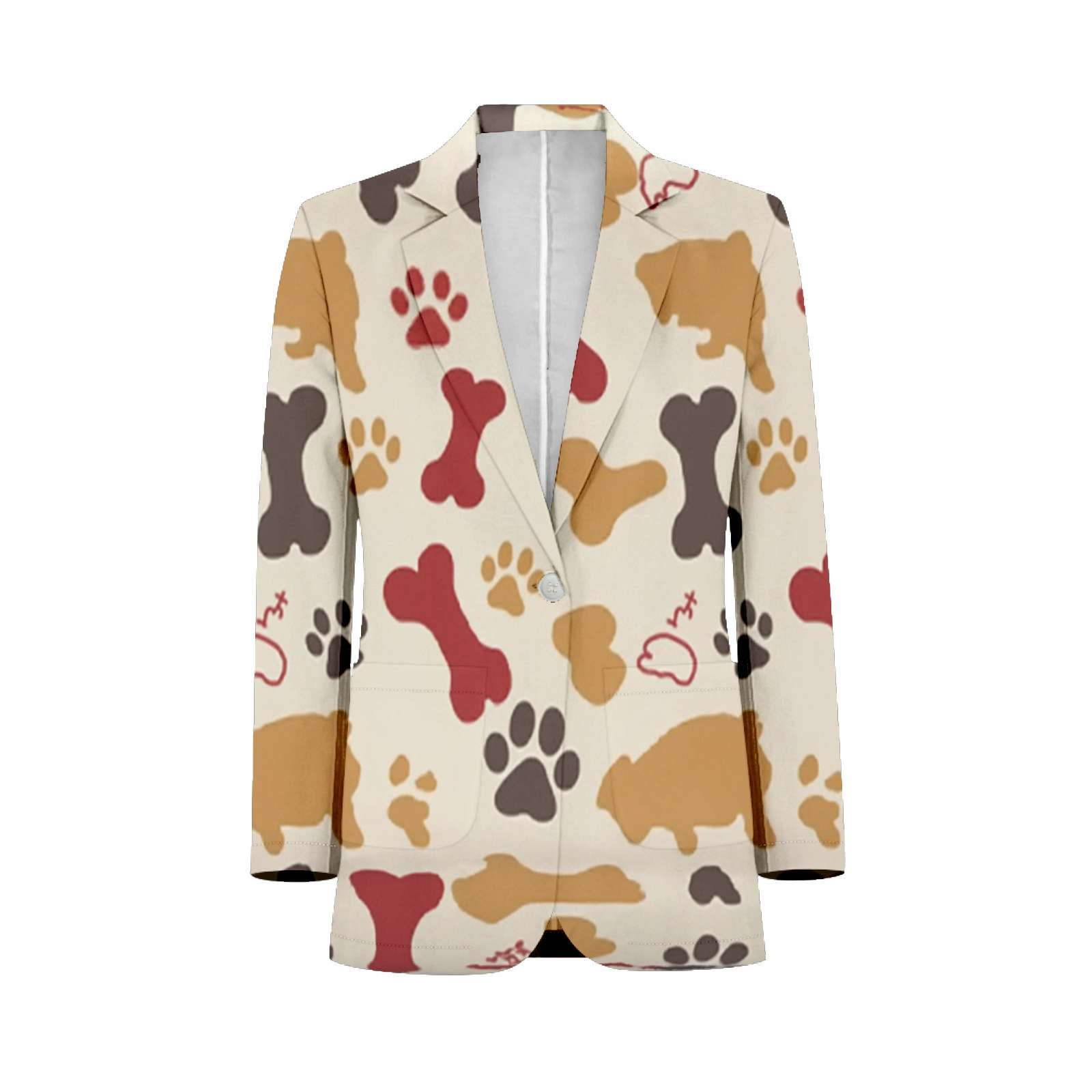 Dog Bones And Paw Prints Customized Men's Suits full man Shawl Collar ...