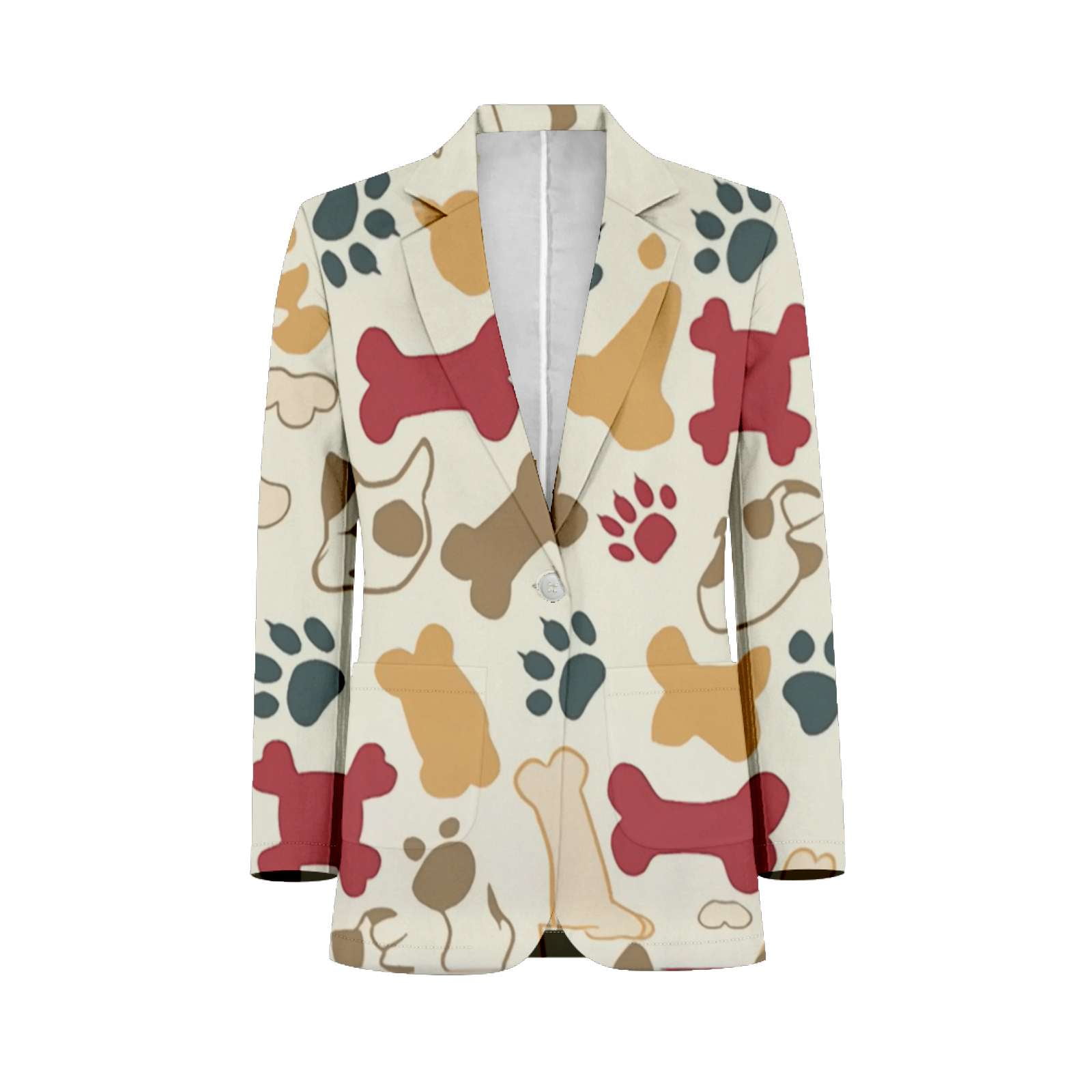 Dog Bones And Paw Prints Customized Men's Suits full man Shawl Collar ...