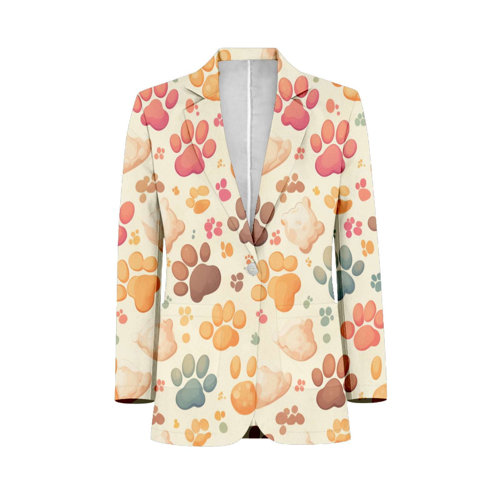 Dog Bones And Paw Prints Customized Men's Suits full man Shawl Collar ...