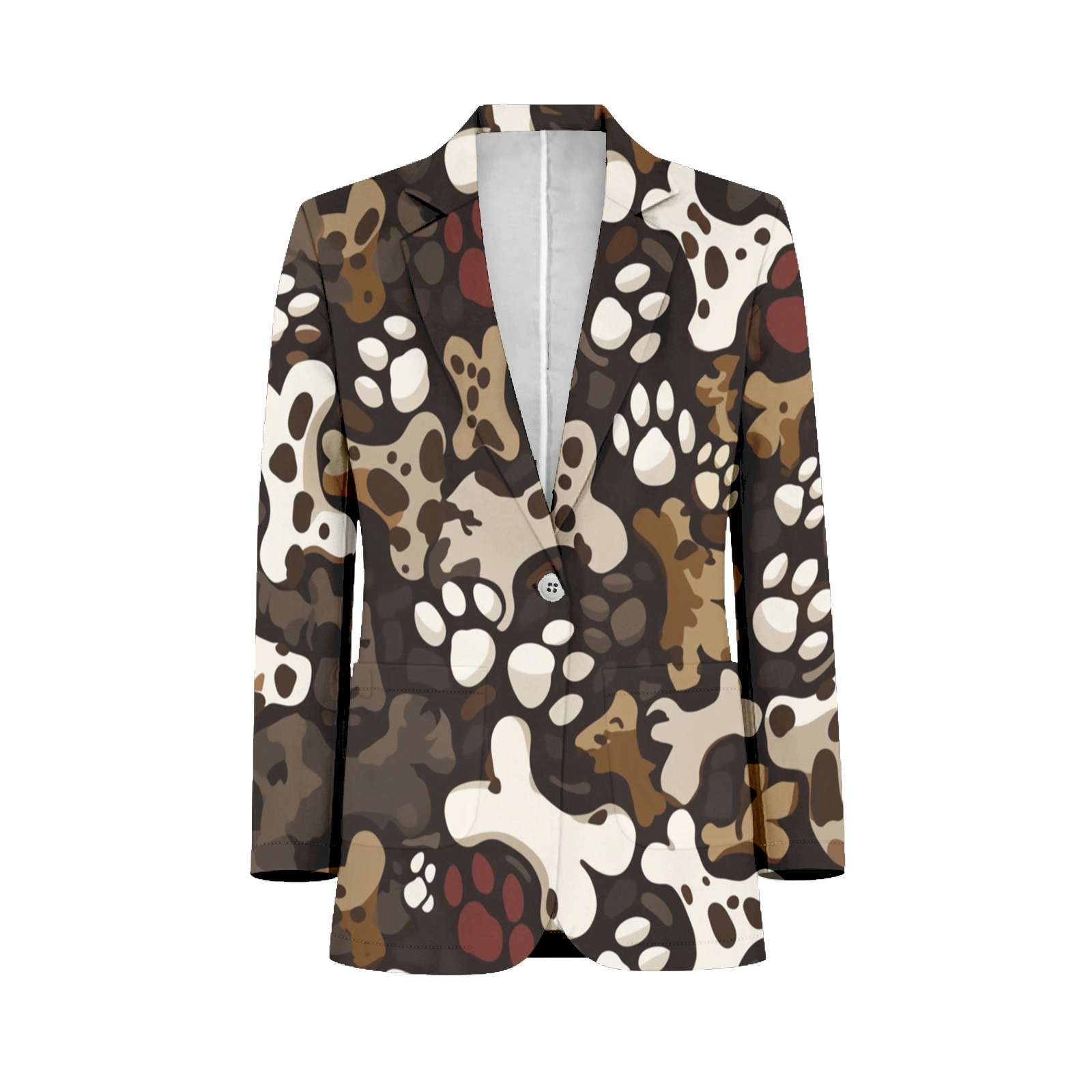 Dog Bones And Paw Prints Customized Men's Suits full man Shawl Collar ...