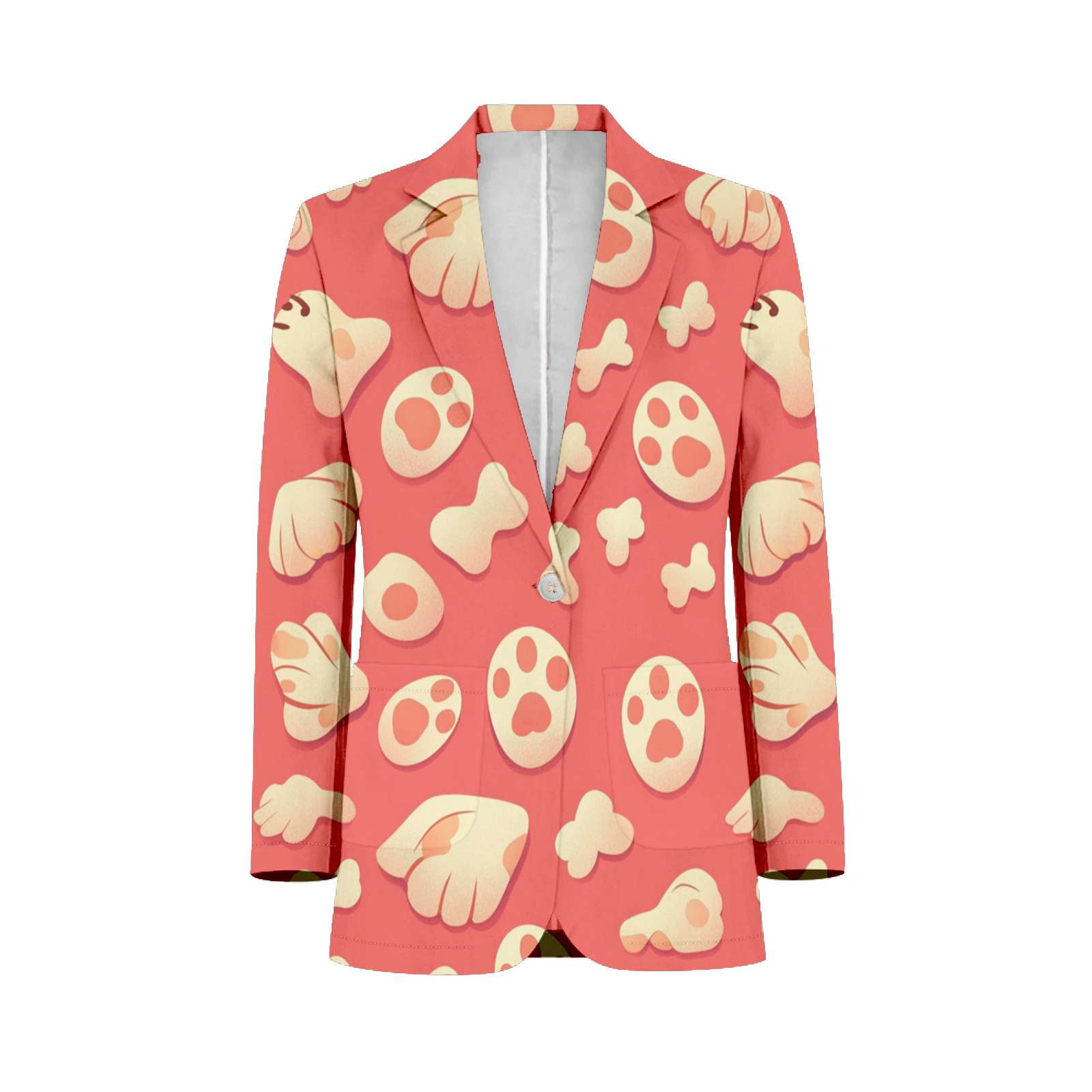 Dog Bones And Paw Prints Customized Men's Suits full man Shawl Collar ...