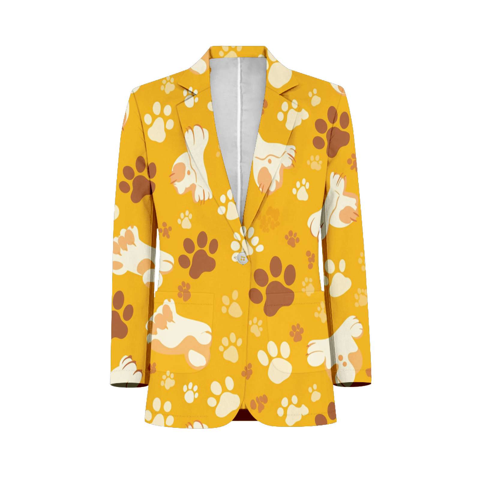 Dog Bones And Paw Prints Men's Suit Blazer Casual Party Wear Slim Fit ...