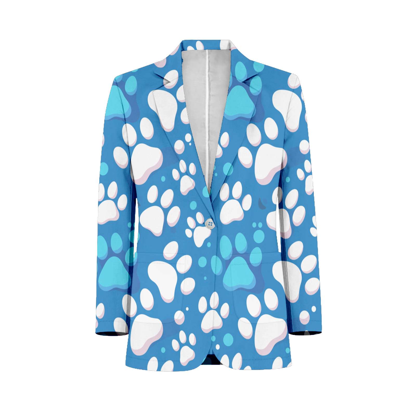 Dog Bones And Paw Prints Mens Suits Shawl Collar Slim Fit Suit Mens ...