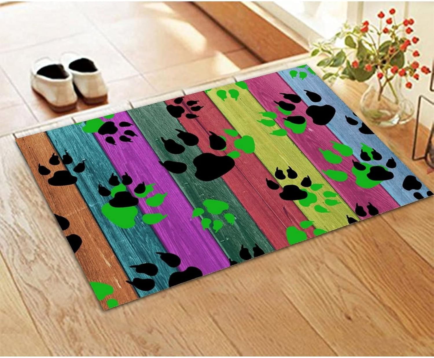 Dog Bones Paws Footprint Cartoon Door Mats Front Door Porch Outdoor ...