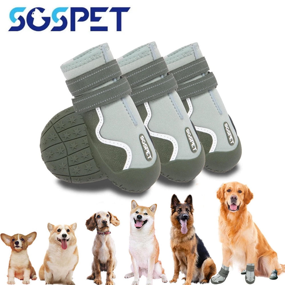 Dog boots all terrain protection set of 4, waterproof, anti slip, wear ...