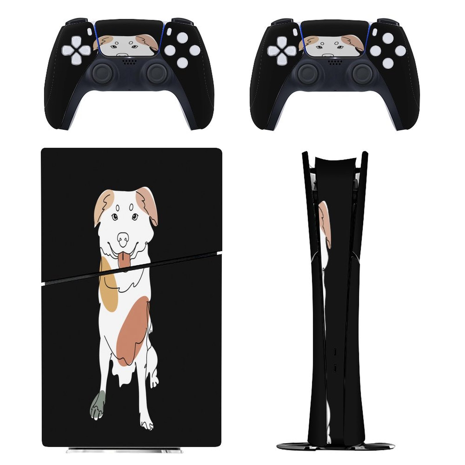 Dog Border Collie PS5/PS5 Slim Digital Disc Skin Sticker For Console ...