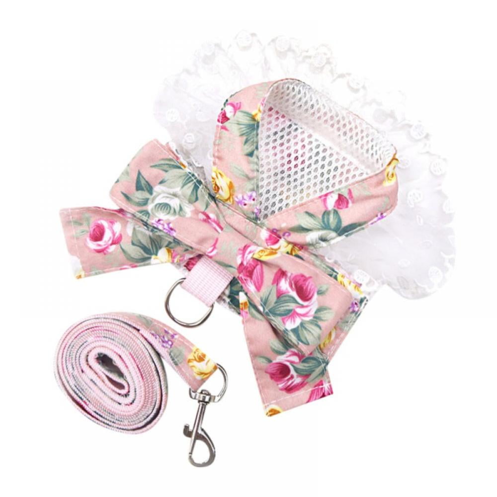 Dog Bowknot Harness Set Cute Kitten Harness And Leash Set For Small ...