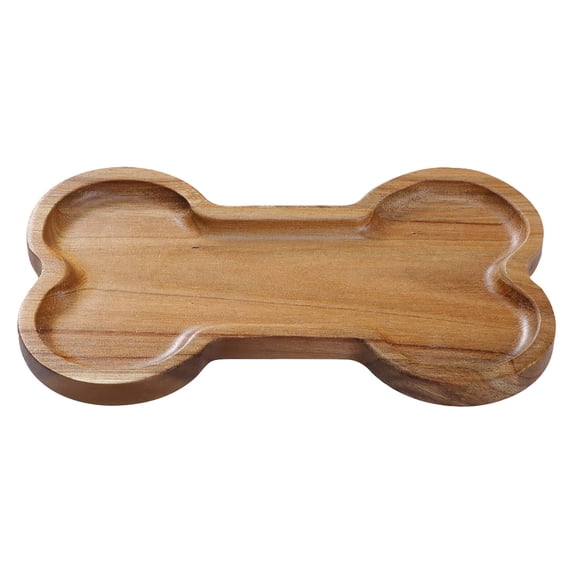 Dog Bowl Dinner Wood Bowl Decorative Wooden Tray Cute Dog Tray for Pet ...