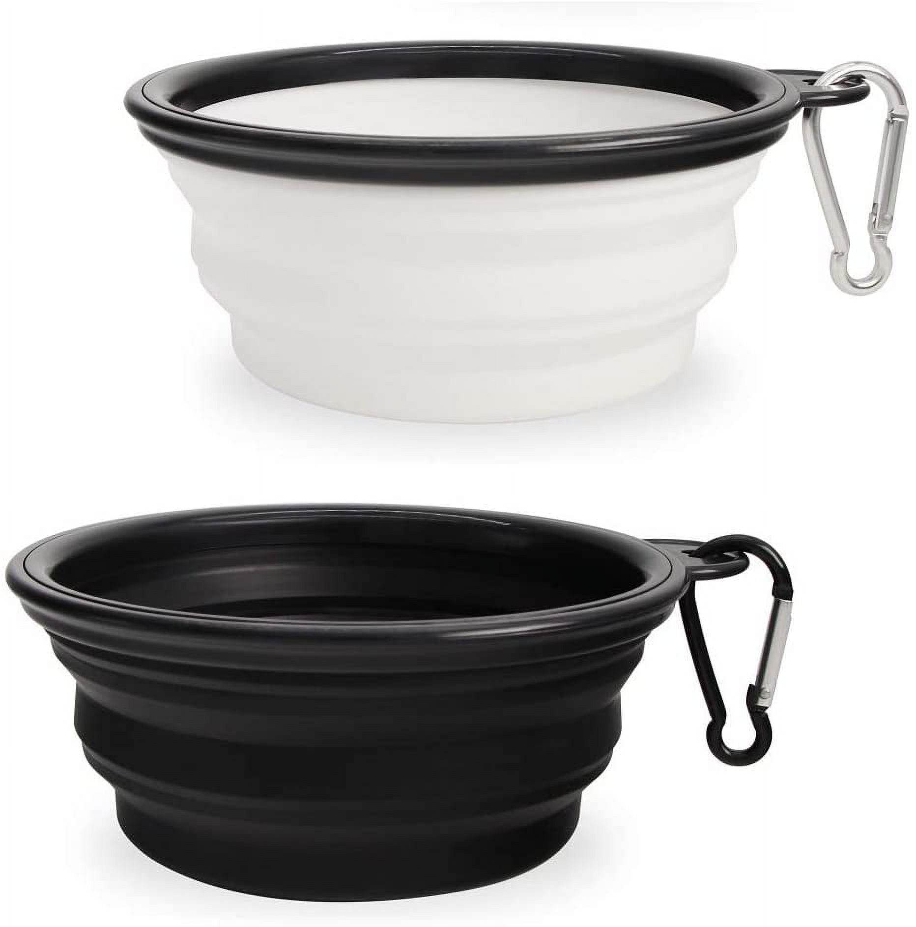 Dog Bowl Pet Collapsible Bowls,2 Pack Portable and Foldable Pet Travel ...