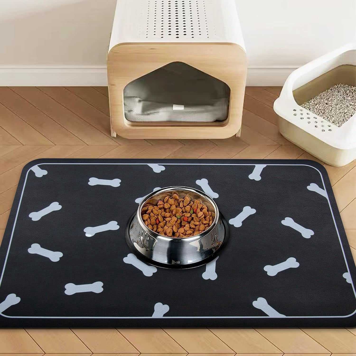 Dog Bowl mat and Dog Feeding mat, Dog mat for Water Bowl, Absorbent Non ...