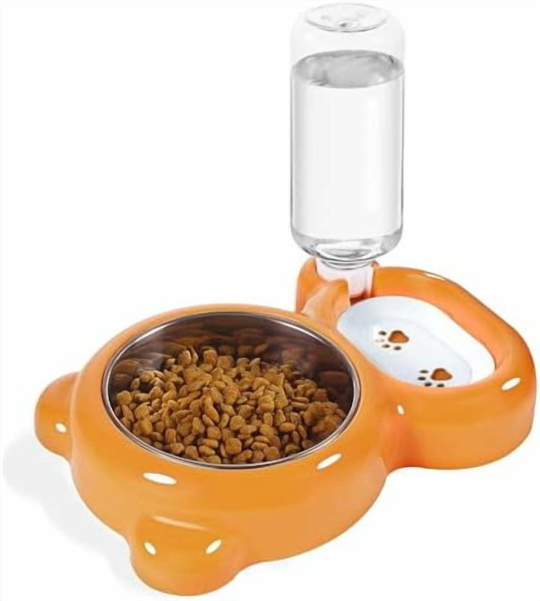 Dog Bowls, Cat Food and Water Bowl Set with Water Dispenser and ...