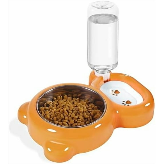 Dog Bowls, Cat Food and Water Bowl Set with Water Dispenser and ...