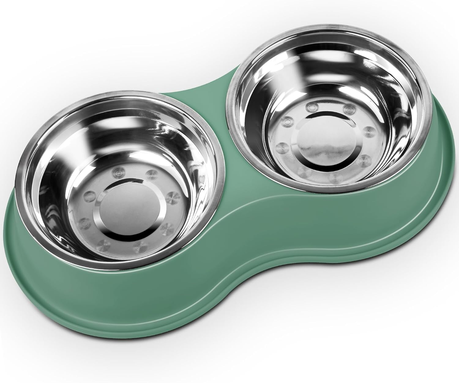 Dog Bowls Double Dog Water and Food Bowls Stainless Steel Bowls with ...