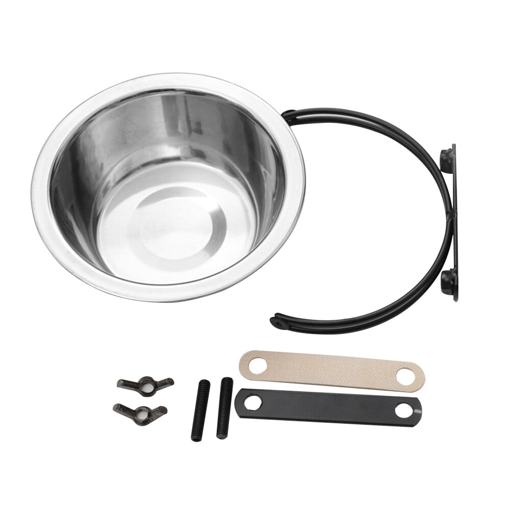 Dog Bowls Stainless Steel Portable Crate Hanging Crates Cage Outdoor ...