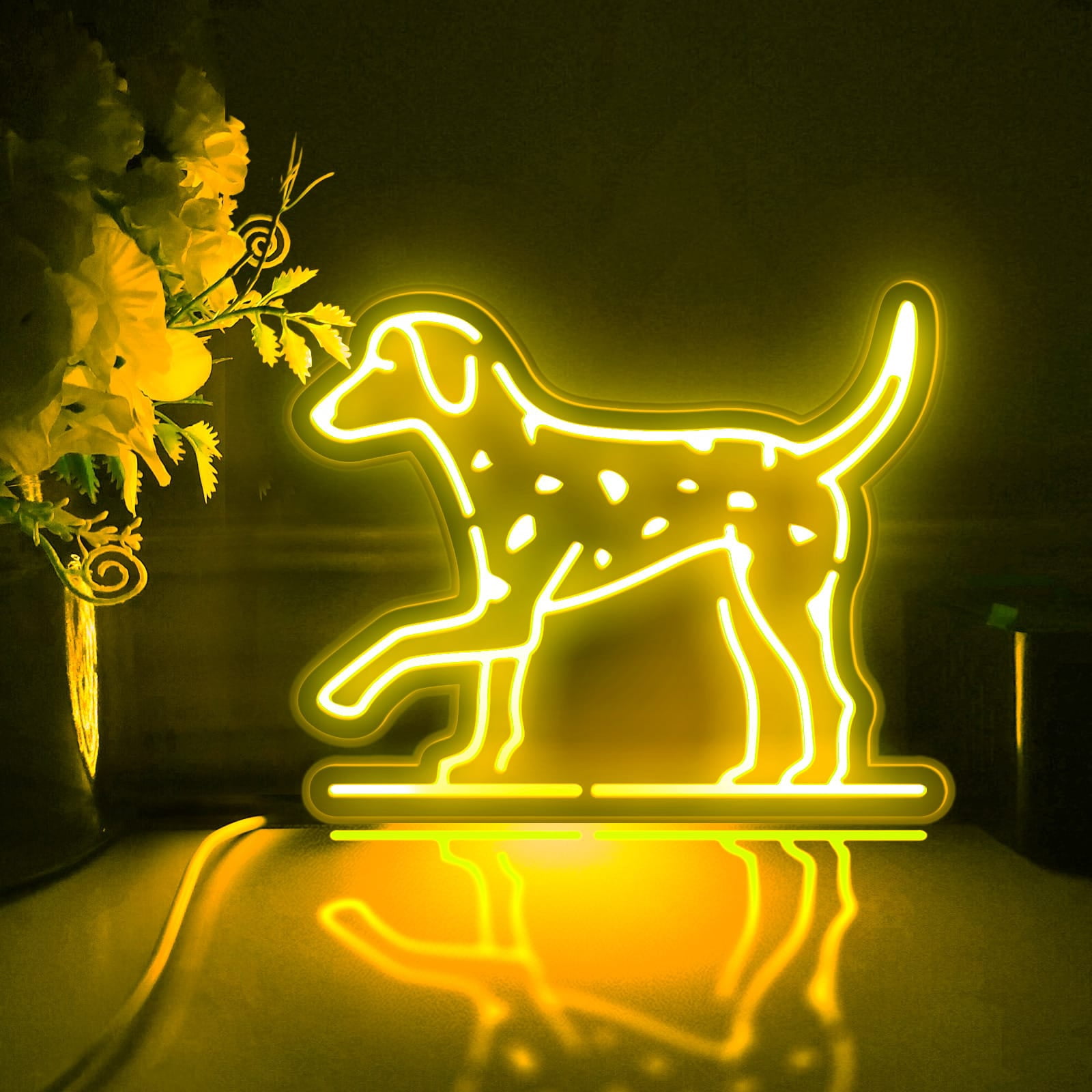 Dog Breed Dalmatian Led Light Box, Dimmable Neon-Like Light Signs USB ...