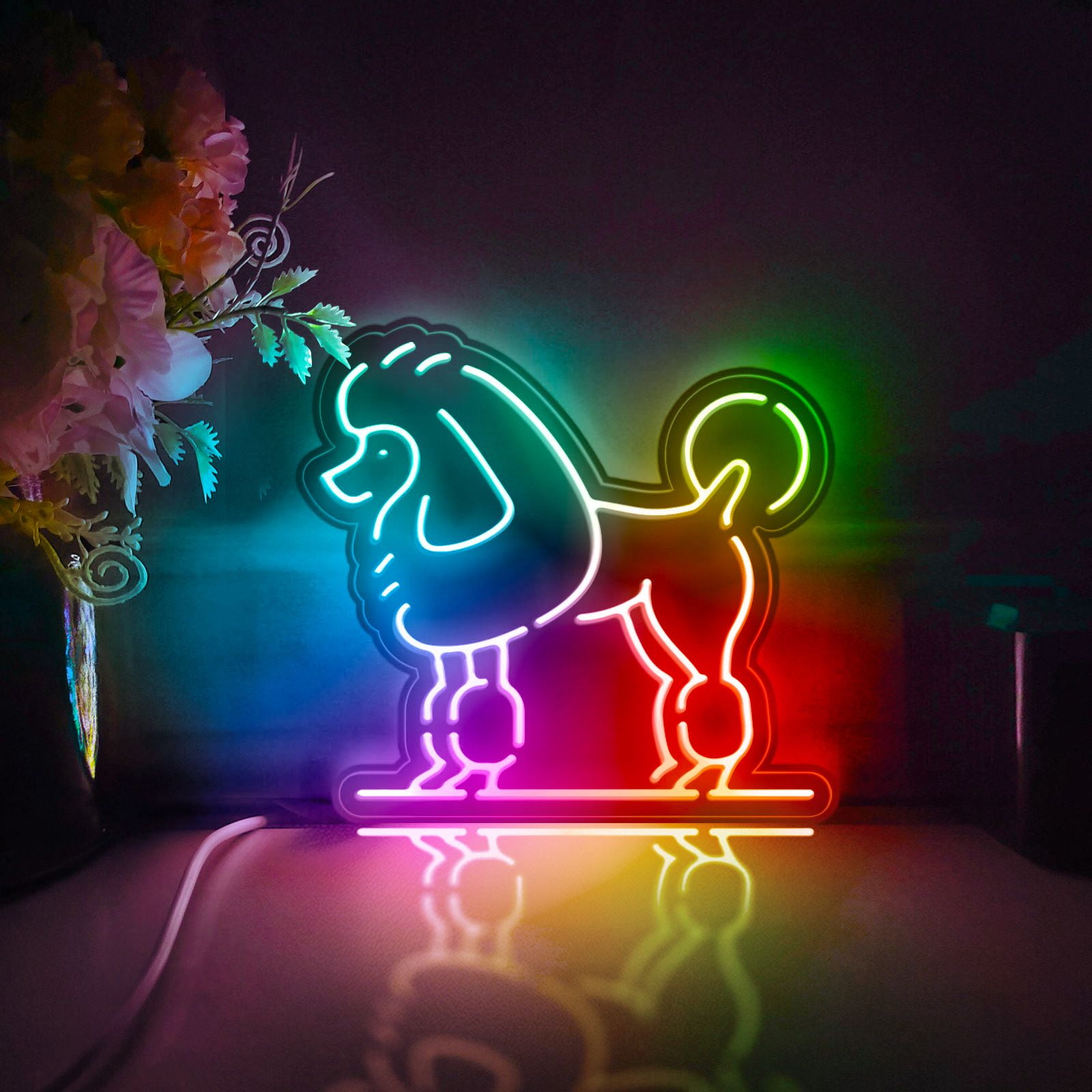 Dog Breed Dog Led Light Box, Dimmable Neon-Like Light Signs USB Power ...