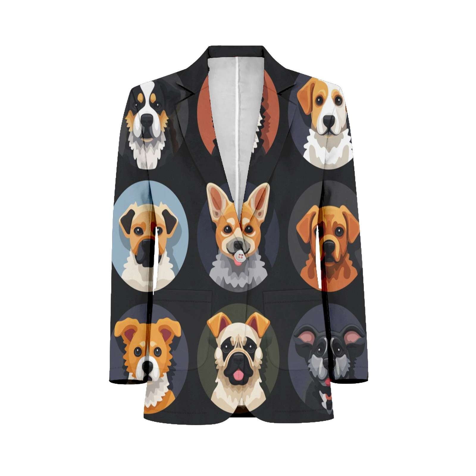 Dog Breeds Portrait Collection Men Blazers Slim Clothing Summer Jacket ...