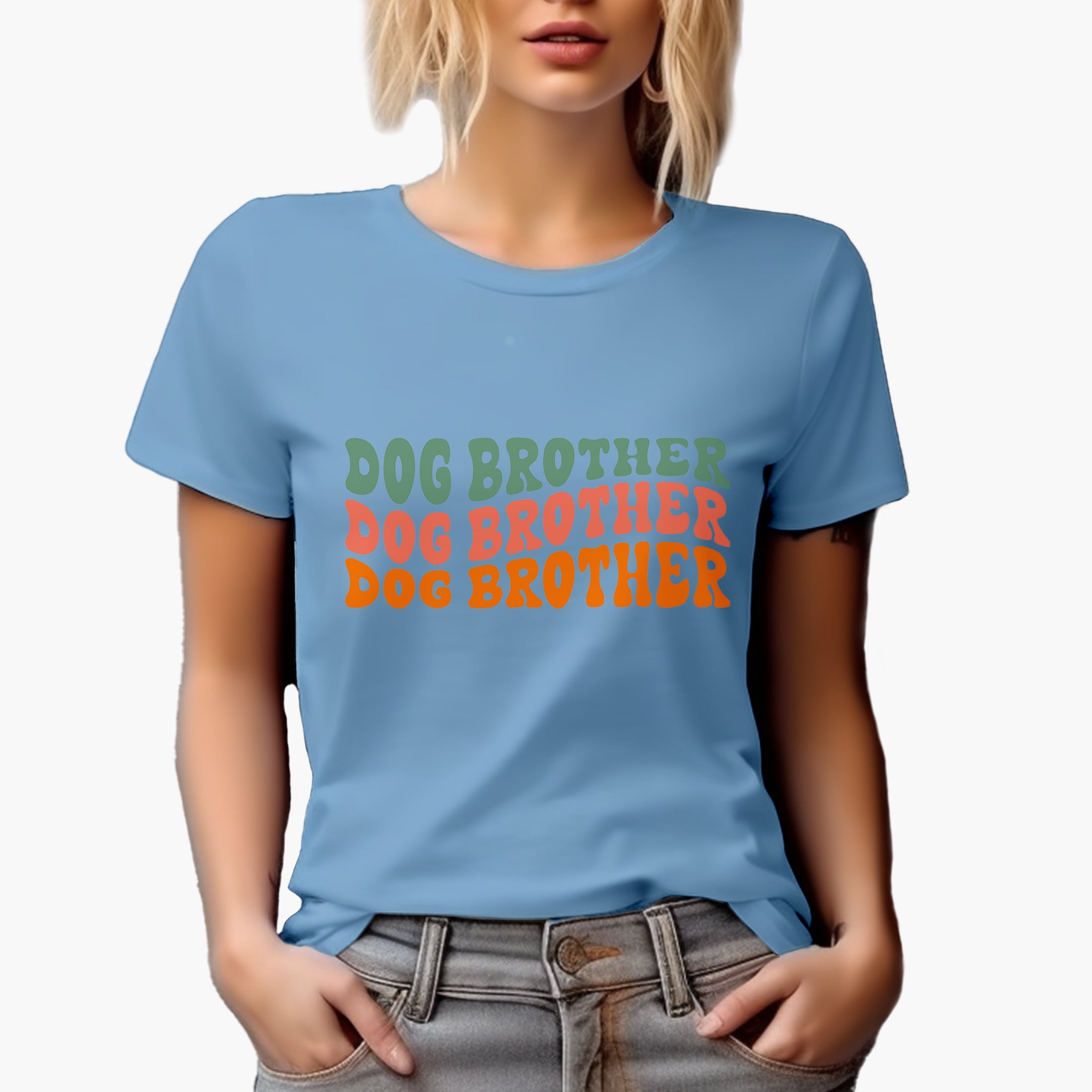 Dog Brother, Title or Name for Brothers of Dogs, Groovy Retro Wavy Text ...