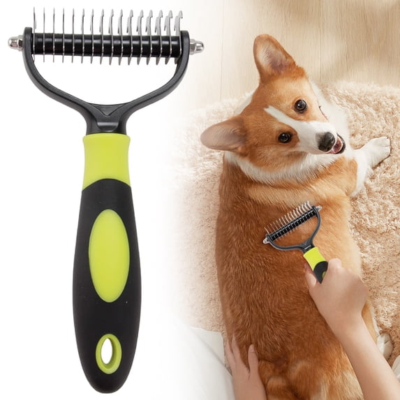 Dog Brush For Long Haired Dogs Undercoat Rake for Dogs & Cats, Extra ...