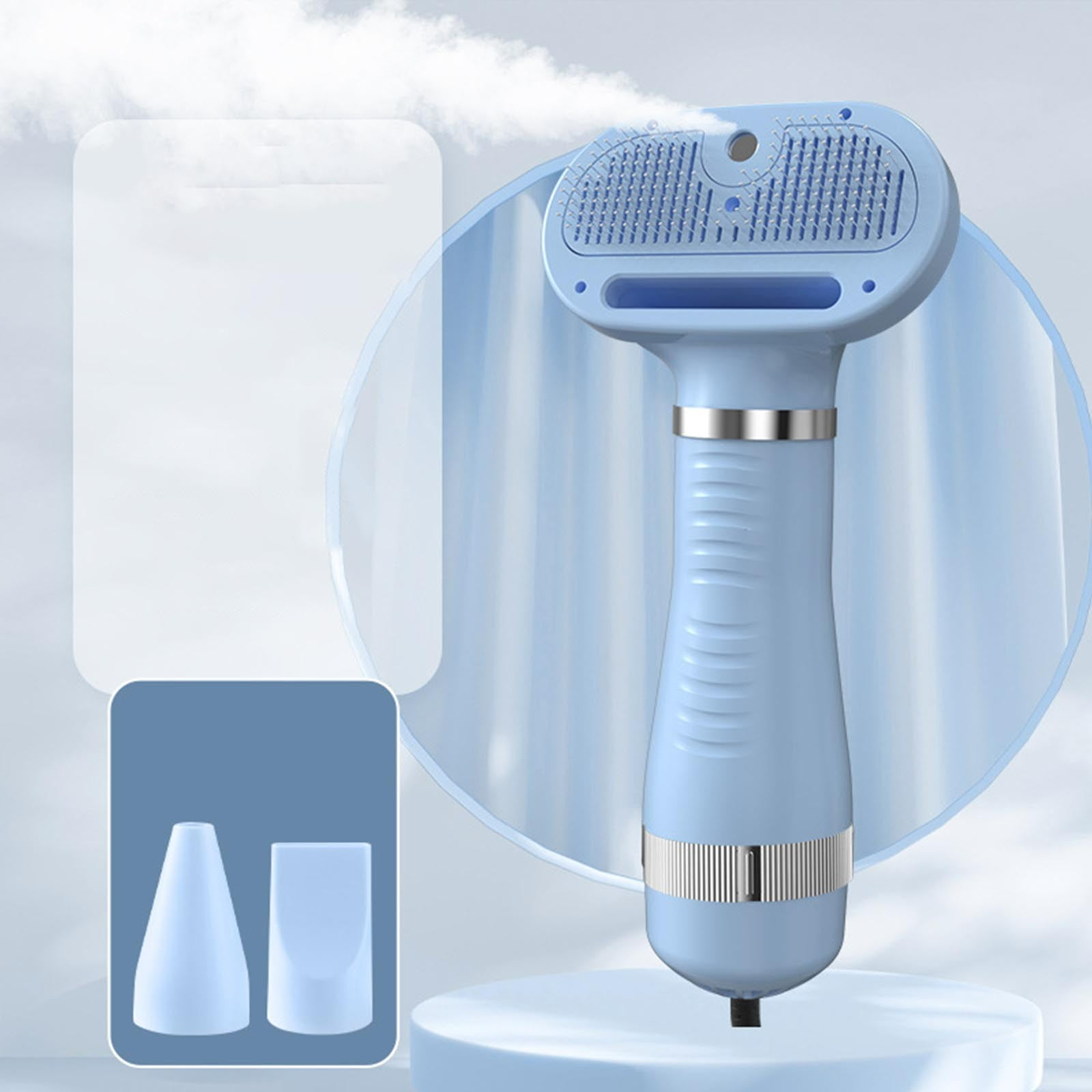 Dog Brush Steamer for Shedding, 5-in-1 Cat Steam Comb with Spray and ...