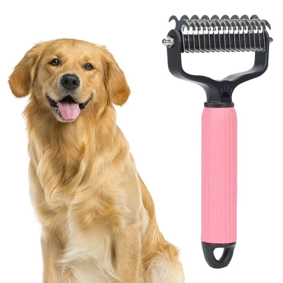 Dog Brushes Undercoat Rake for Dogs & Cats, Extra-Wide Dog Grooming ...