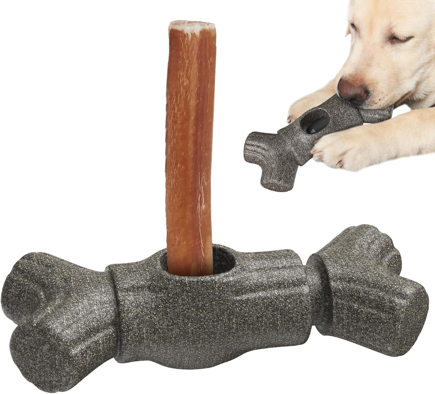 Dog Bully Stick Holder Safety Device Indestructible Sturdy Tough ...