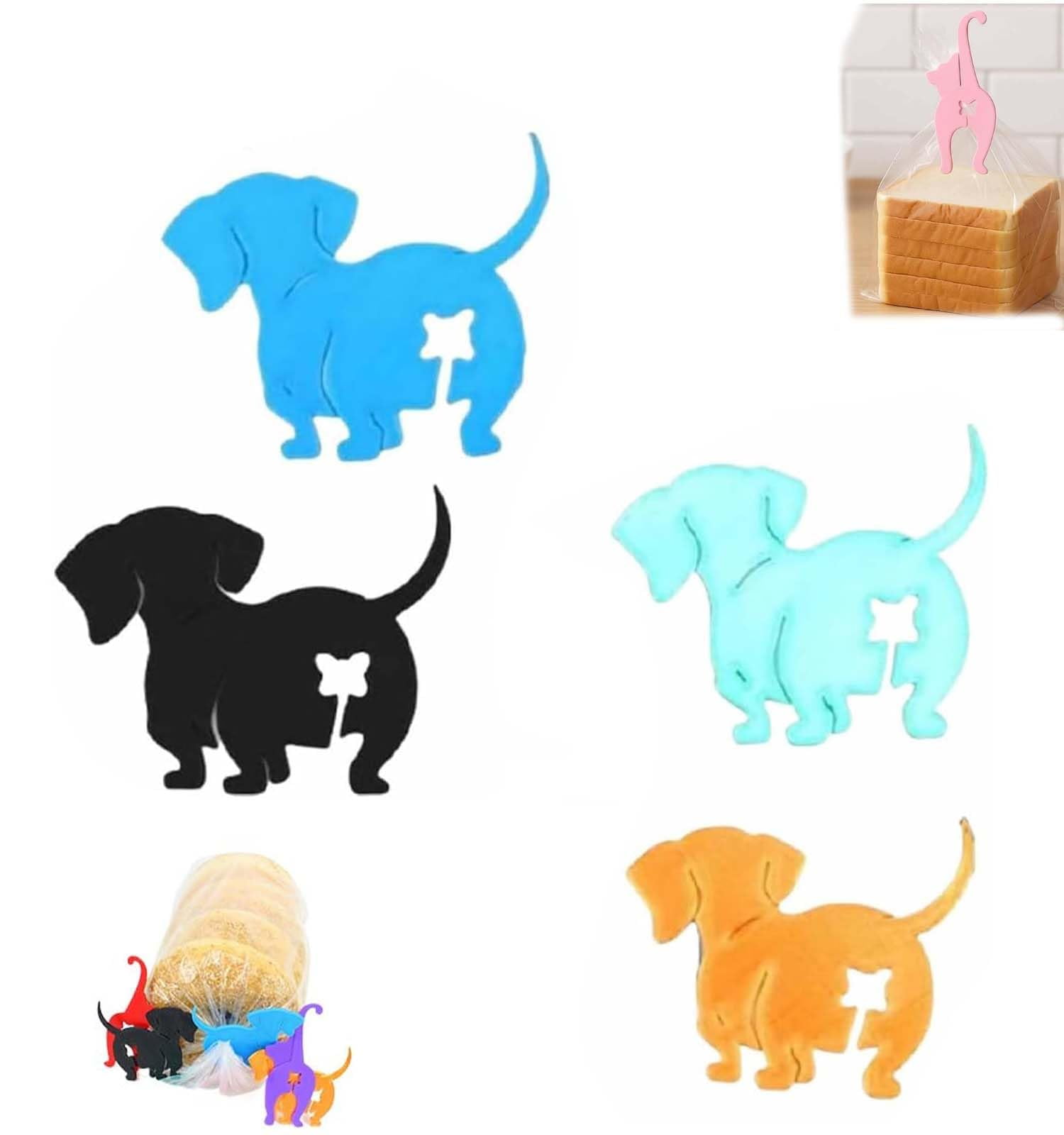Dog Butt Bread Clip, Dog Bread Bag Tie, 3D Printed Reusable Dog Cat ...